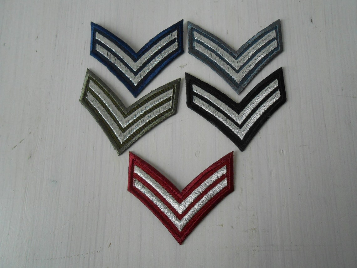 Military Iron on Set of 5 Embroidered Arm Patches Epaulette - Etsy