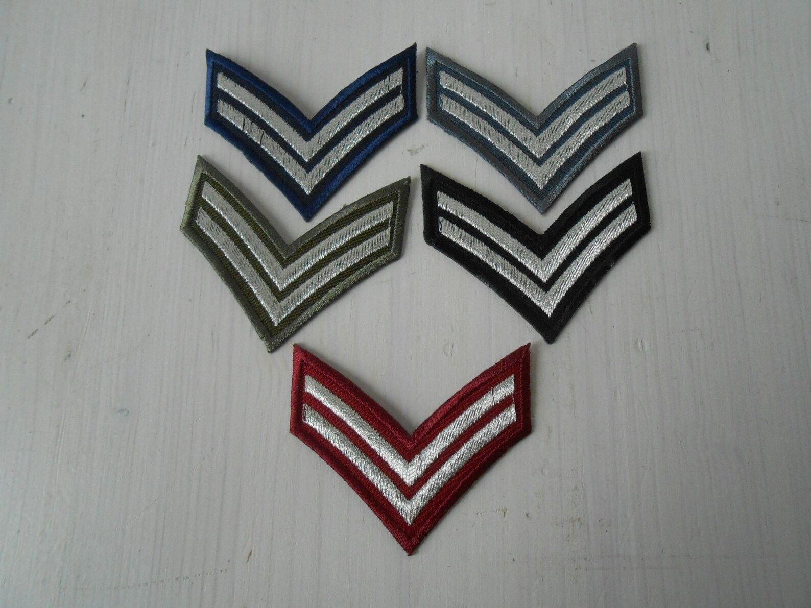 Military Iron on Set of 5 Embroidered Arm Patches Epaulette - Etsy