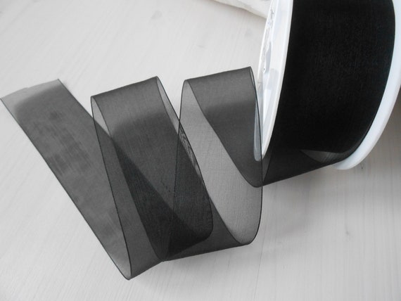 Black organza ribbon store
