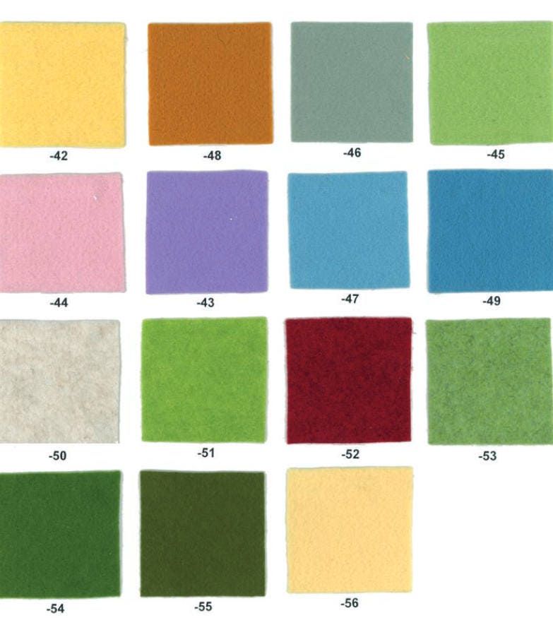Felt 10 Sheets Craft Thin Felt Solid Colors Patchwork Cm 20x30 - Etsy