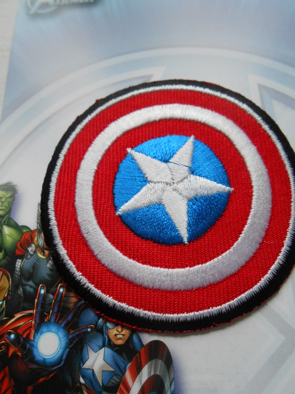 Captain America Shield Patch Embroidered Iron on Applique | Etsy