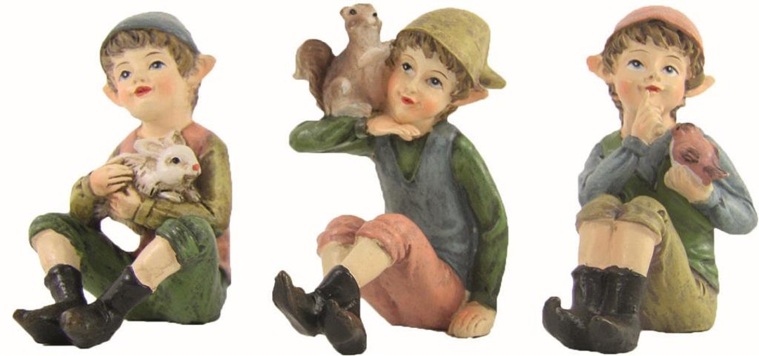 Elves Miniature Supplies Fairy Garden Figure Resin Elf - Etsy