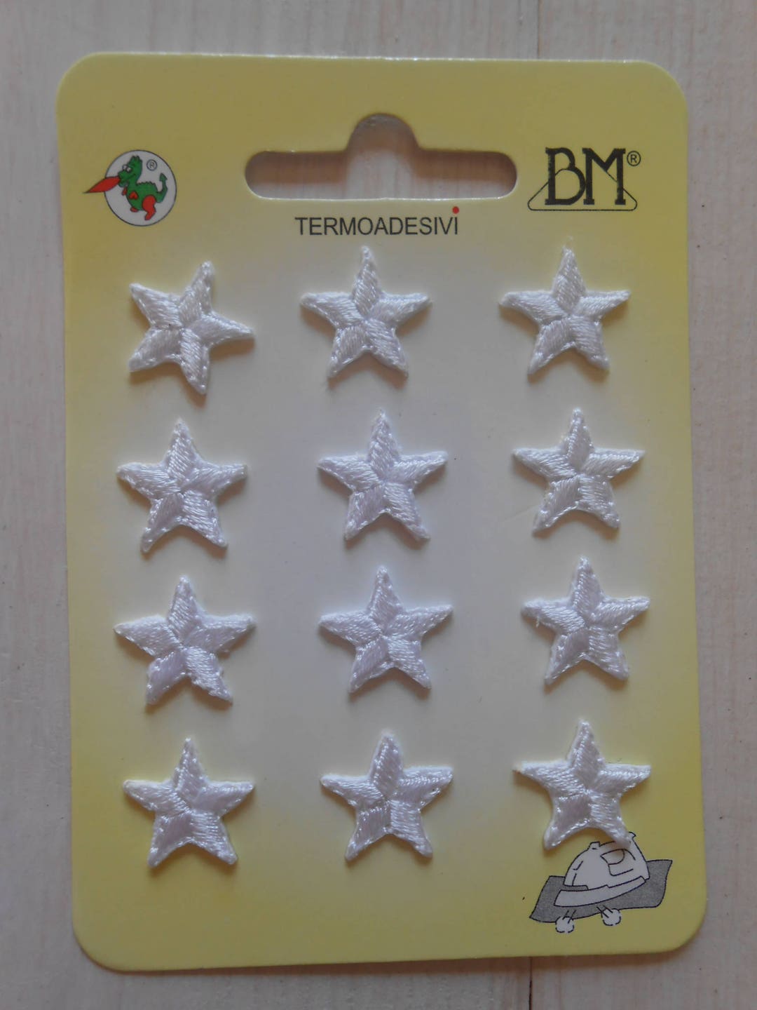 Iron-on White Stars Embroidered Appliques Set of 12 - Etsy