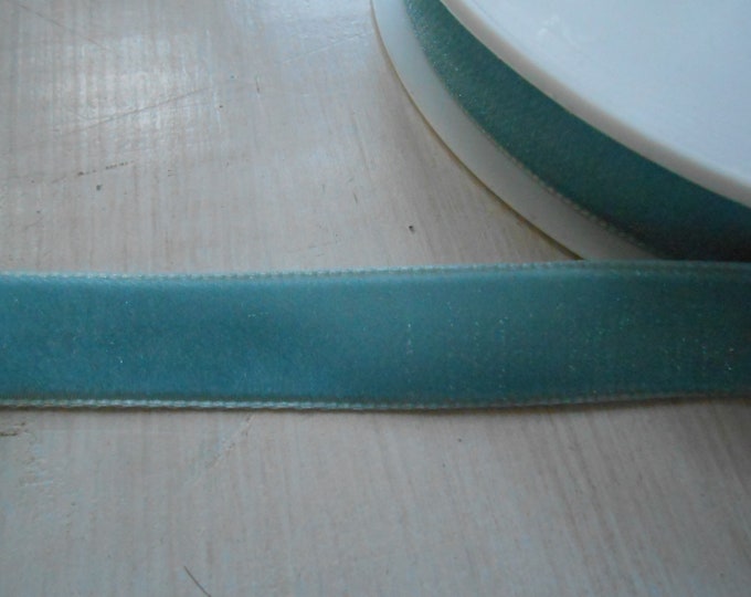 5 Yards 1/4 Light Blue Velvet Ribbon, Blue Ribbon, Ribbon Lot ...