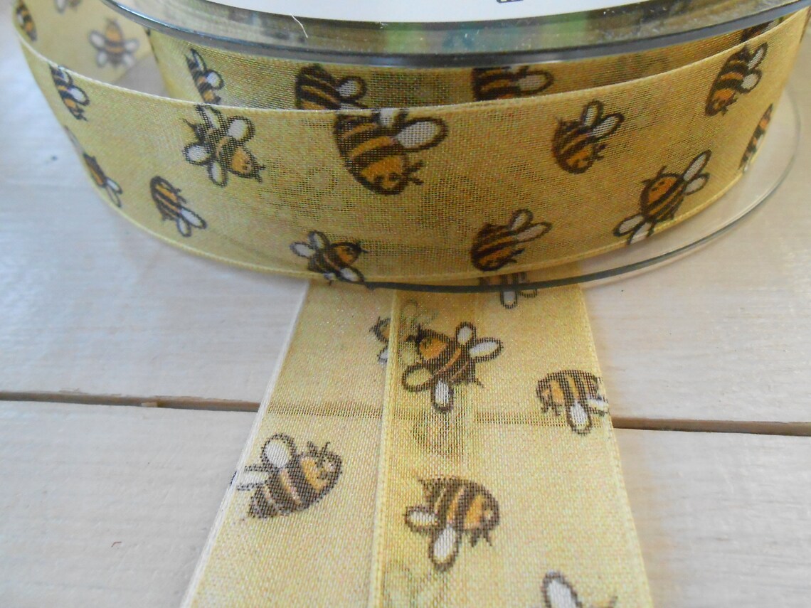 Bee Ribbon Organza 1 Width 5 Yds Decorative - Etsy