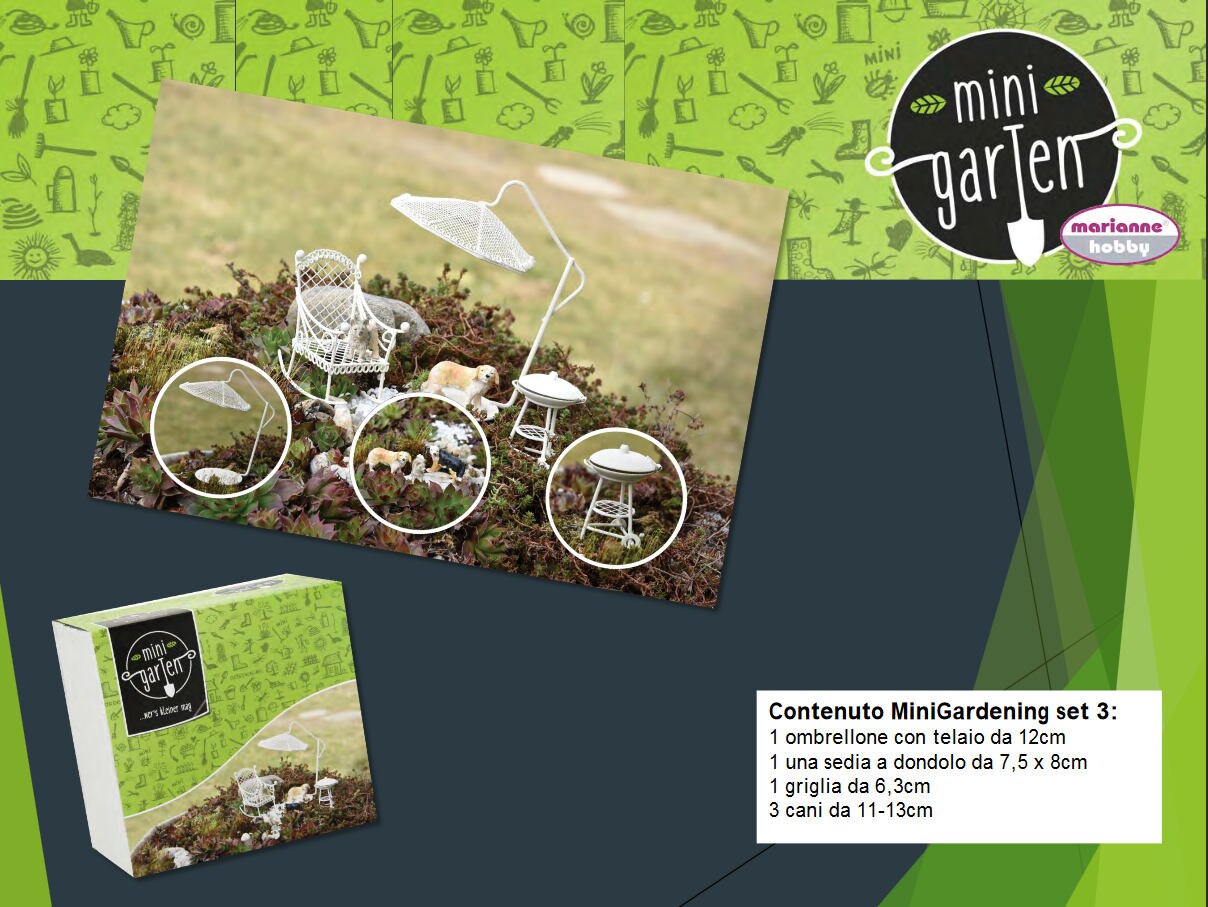 Mini Garden Set Fairy Garden Furniture Outdoor Doll's - Etsy