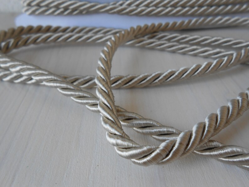 Cord Twisted Trim 5 Yards 1/4 Width Parchment Color - Etsy