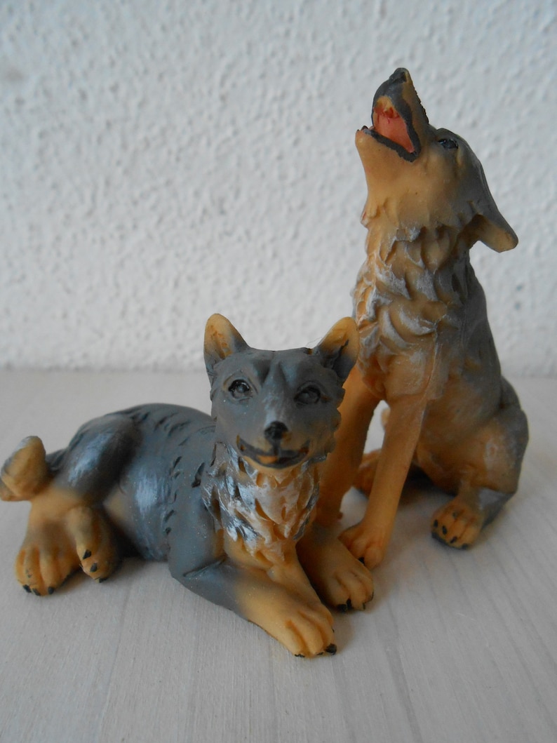 Miniature Supplies Mini Wolves Couple Forest Animals Set of 2 - Etsy