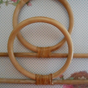 Bag Handles Natural Rattan Set of 2 Round DIY Bags Purse Notions - Etsy