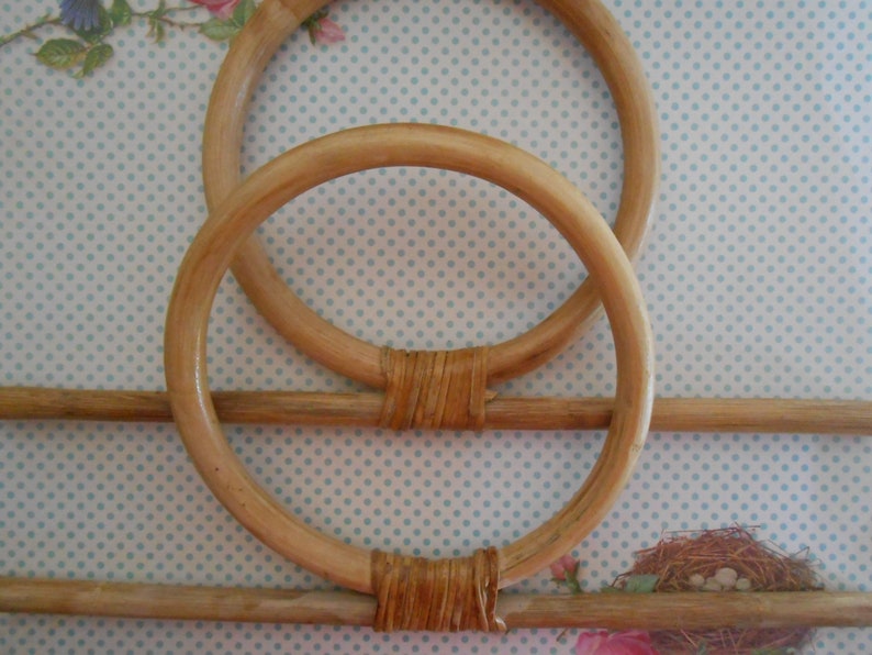 Bag Handles Natural Rattan Set of 2 Round DIY Bags Purse - Etsy