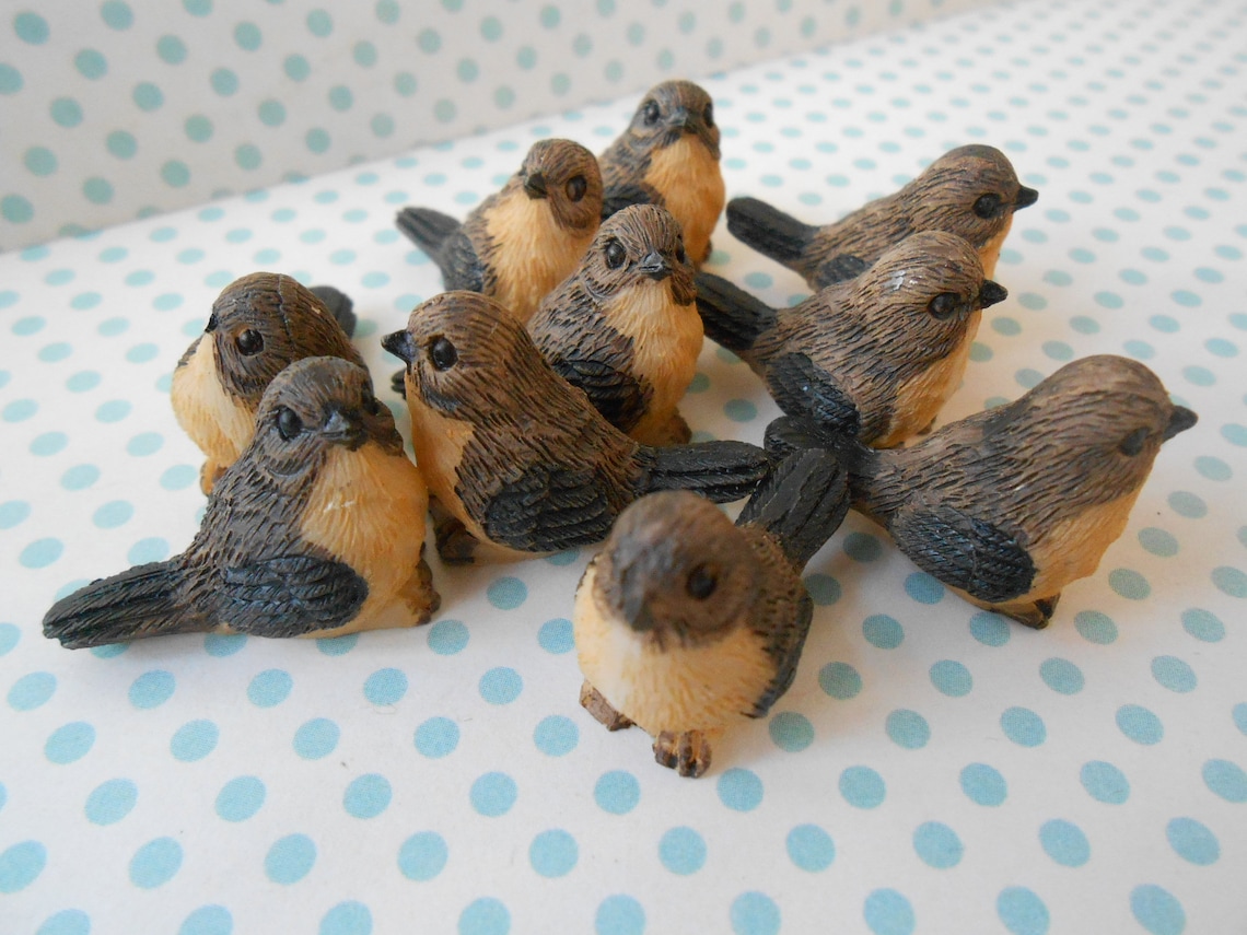 Miniature Supplies Mini Birds Forest Animals Set of 4 - Etsy