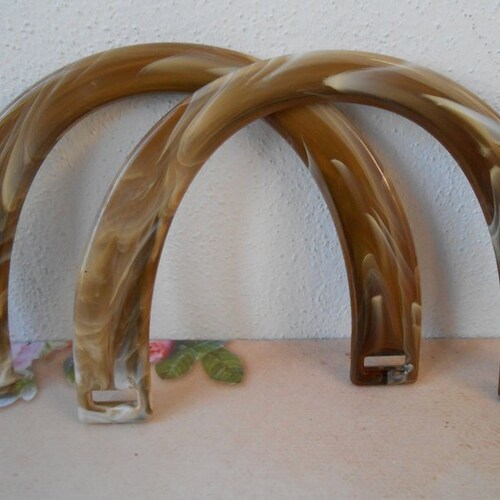 A Pair of 12.5cm Tortoise Shell Acrylic Handles for Bag | Etsy