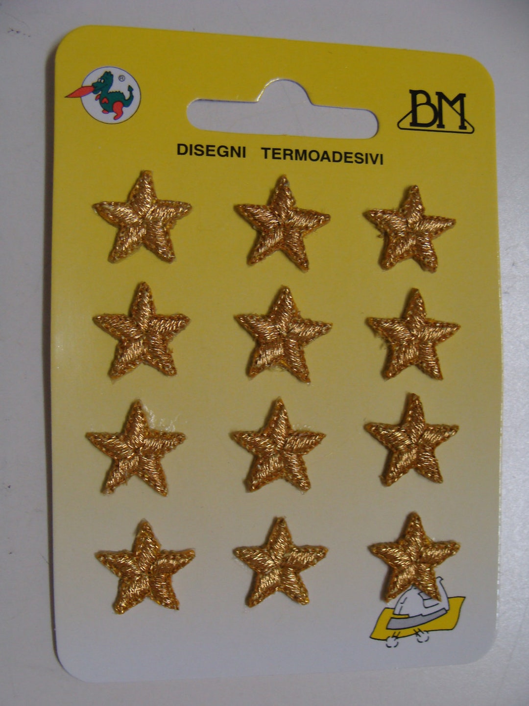 Iron-on Gold Stars Embroidered Patches Set of 12 Appliques - Etsy