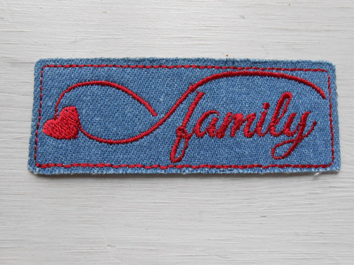 Patch Iron-on Embroidered Applique Embellishment Family - Etsy