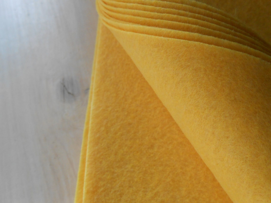 Felt 5 Sheets Craft Thin Felt Patchwork Cm 30x40 Yellow | Etsy