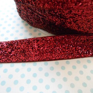Velvet Red Trim Metallized Ribbon 5 Yards 5/8 Width - Etsy