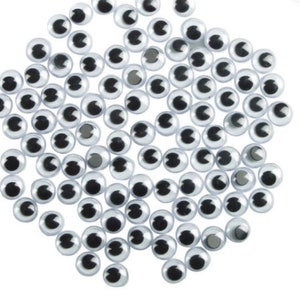 Moving Eyes Round 100 Pcs Plastic Eyes DIY Dolls Toys Puppets Amigurumi ...