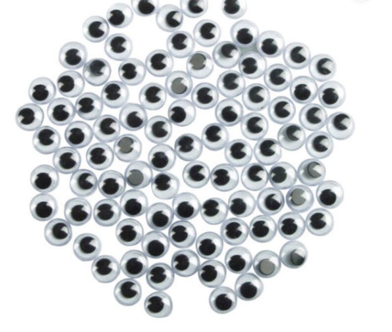 Moving Eyes Round 100 Pcs Plastic Eyes DIY Dolls Toys Puppets Amigurumi ...