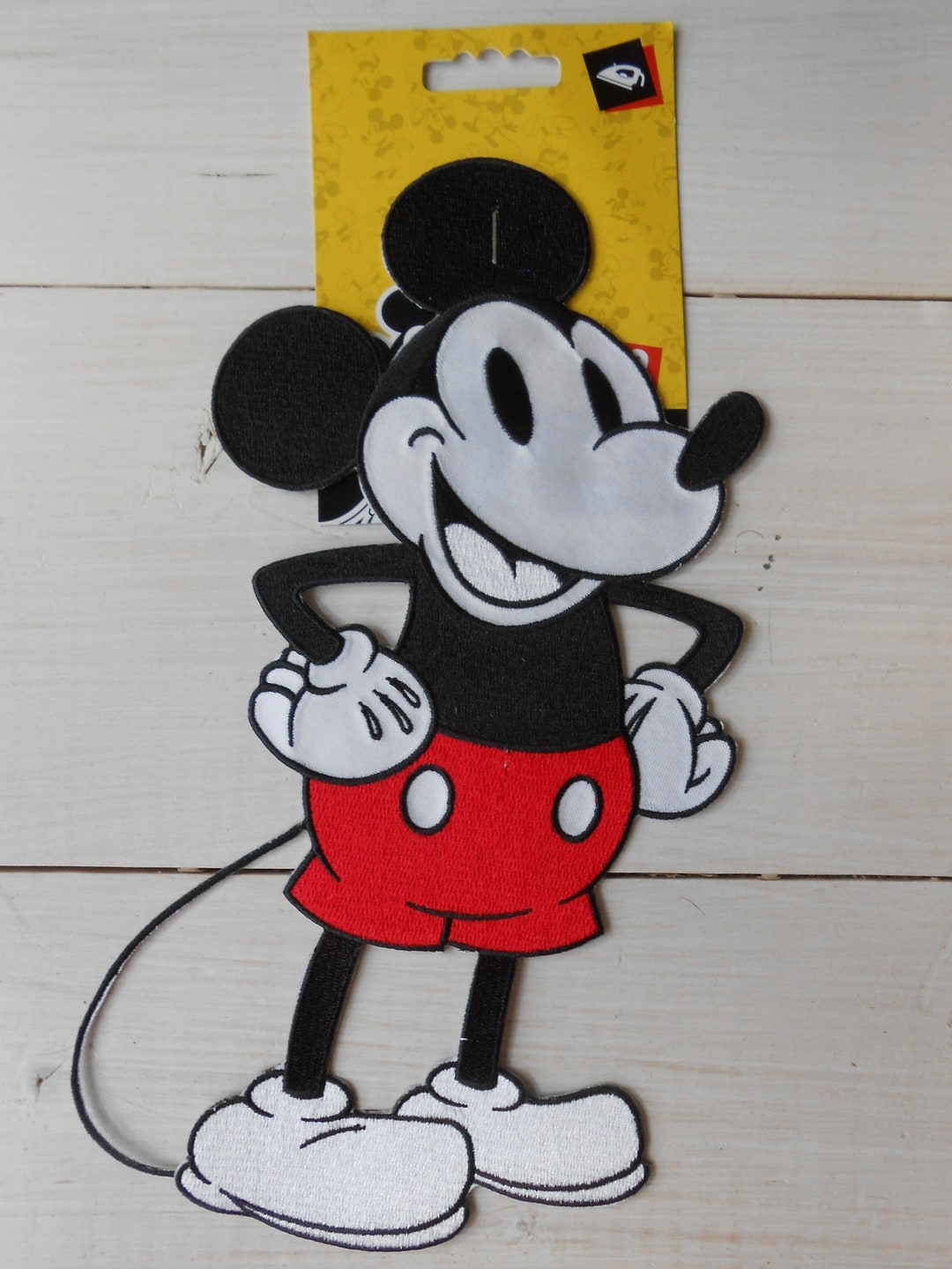 Disney Patch Mickey Mouse Iron on Large Embroidered XL Applique - Etsy