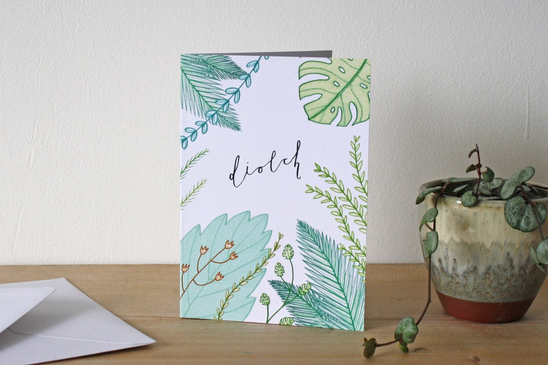 Diolch Welsh Greeting Card A6 thank You - Etsy