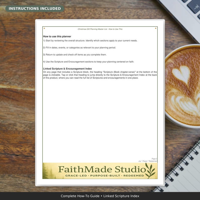 Christmas Gift Planning Master List Printable PDF - Etsy