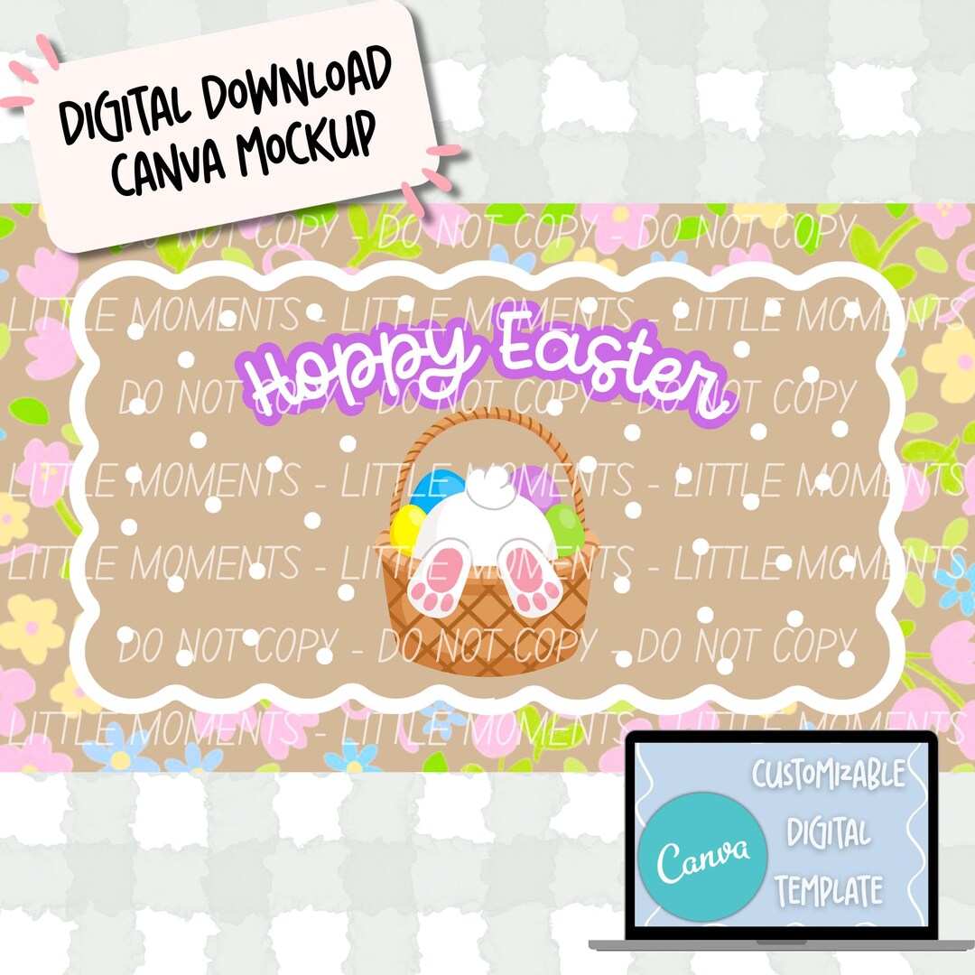 Happy Easter Banner Template | Editable Canva Mockup | 35x60 | DIY ...