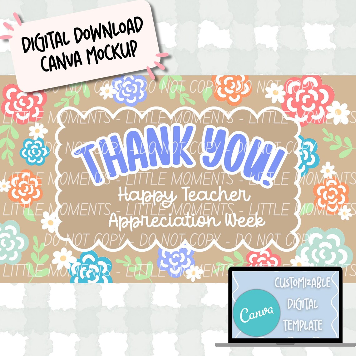 Teacher Appreciation Banner Template | Editable Canva Mockup | 35x60 ...