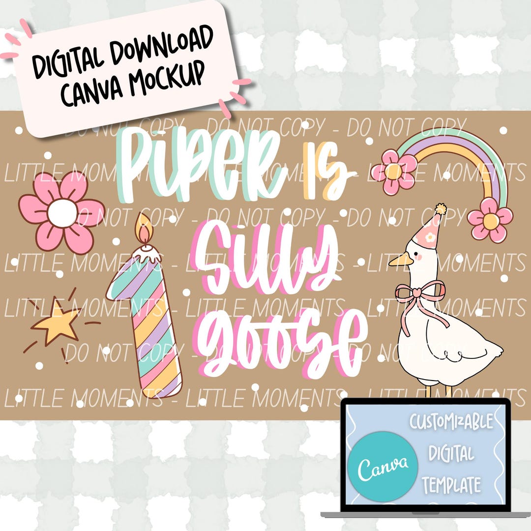 One Silly Goose Banner Template | Editable Canva Mockup | 35x60 | DIY ...