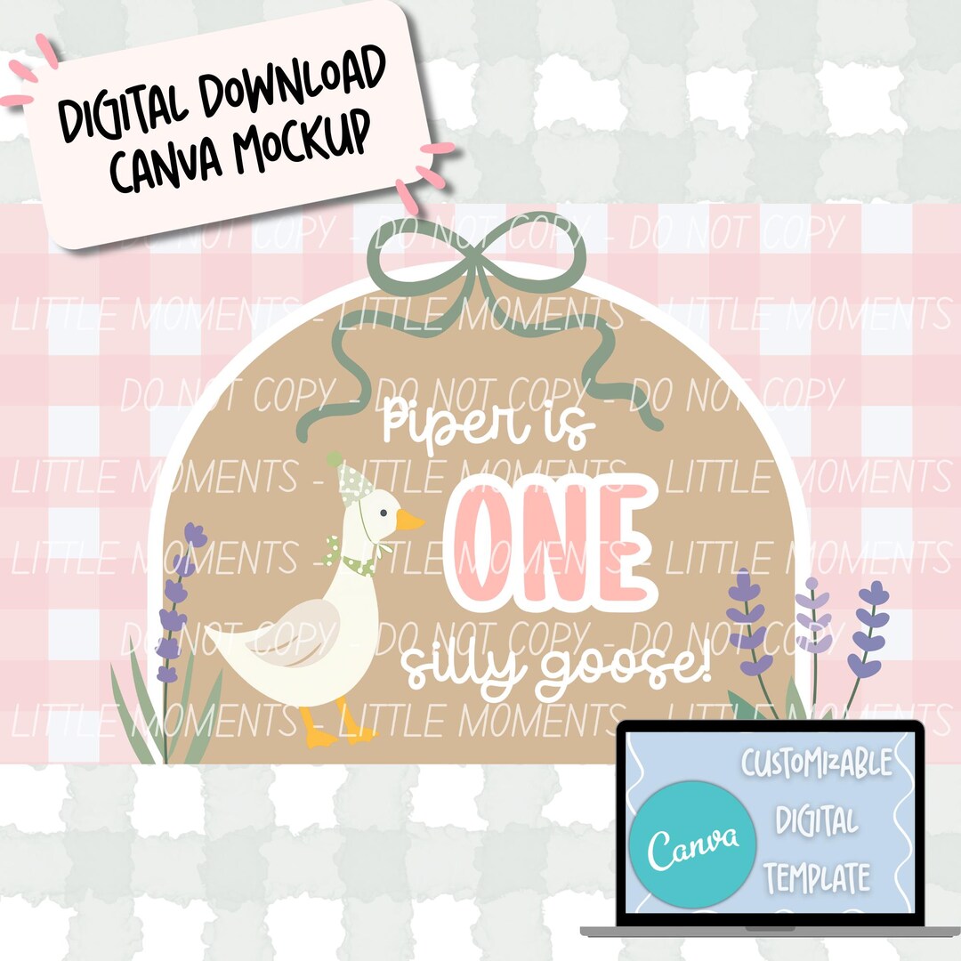 One Silly Goose Banner Template | Editable Canva Mockup | 35x60 | DIY ...