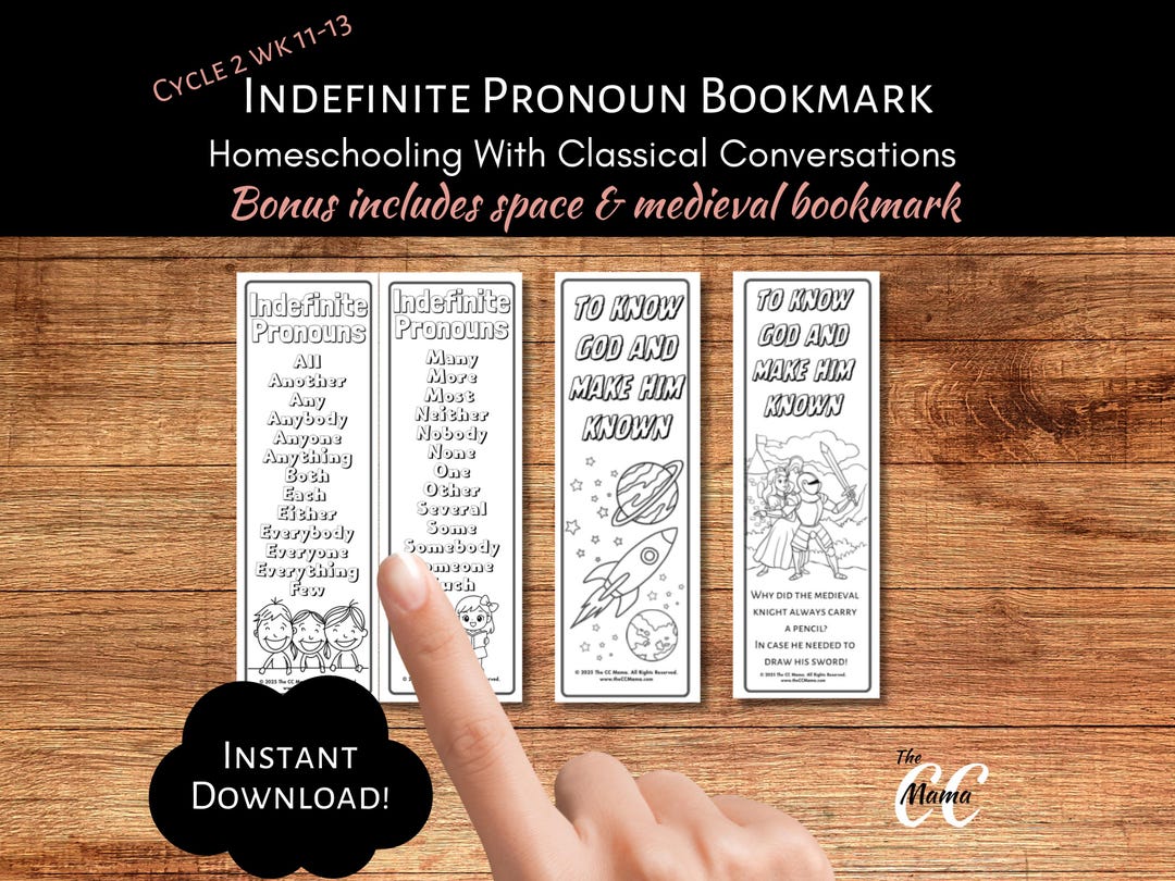 Classical Conversations Cycle 2 Week 11-13 Review Indefinite Pronoun ...