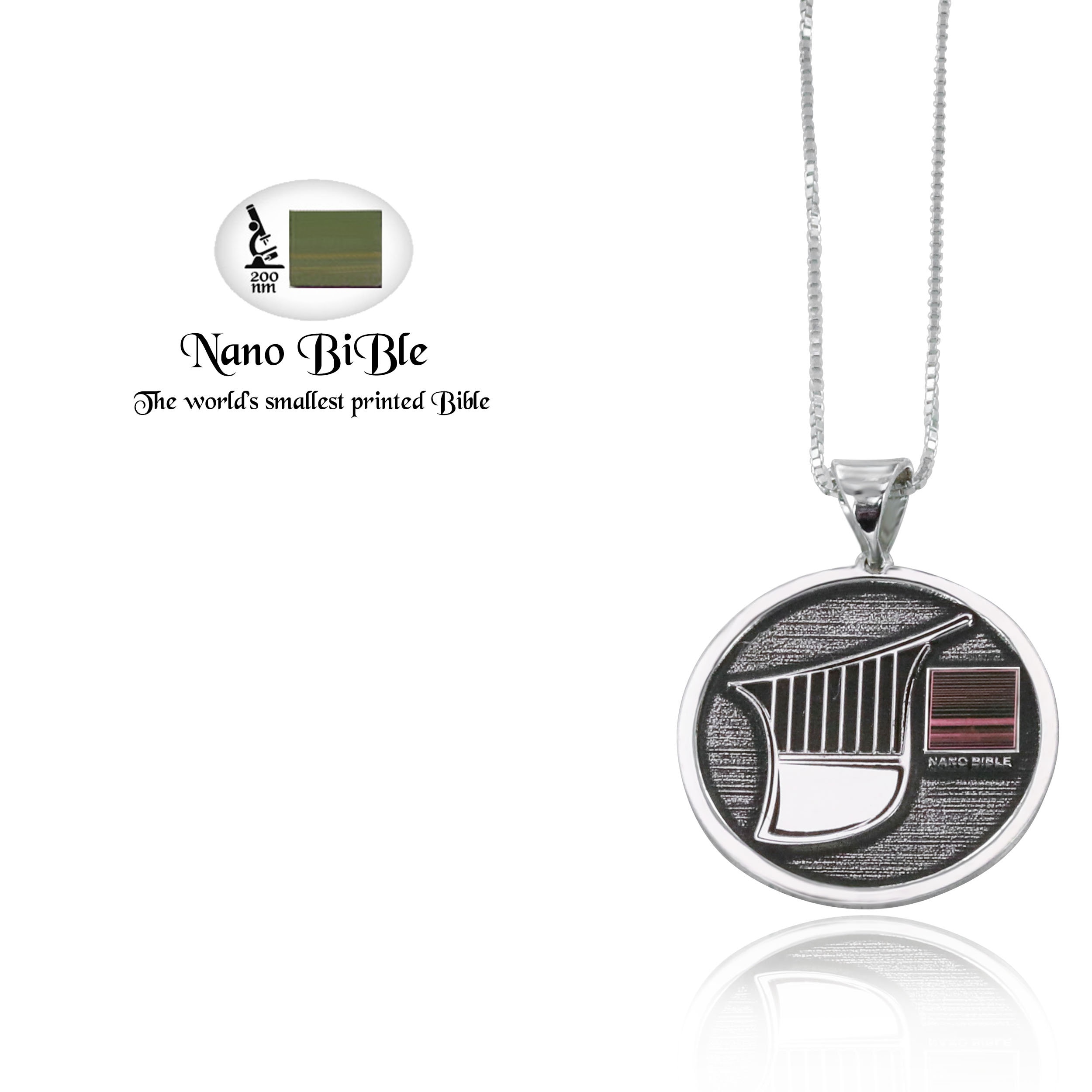 Half-shekel Harp Nano Bible Necklaces Jewelry Silver 925 | Etsy