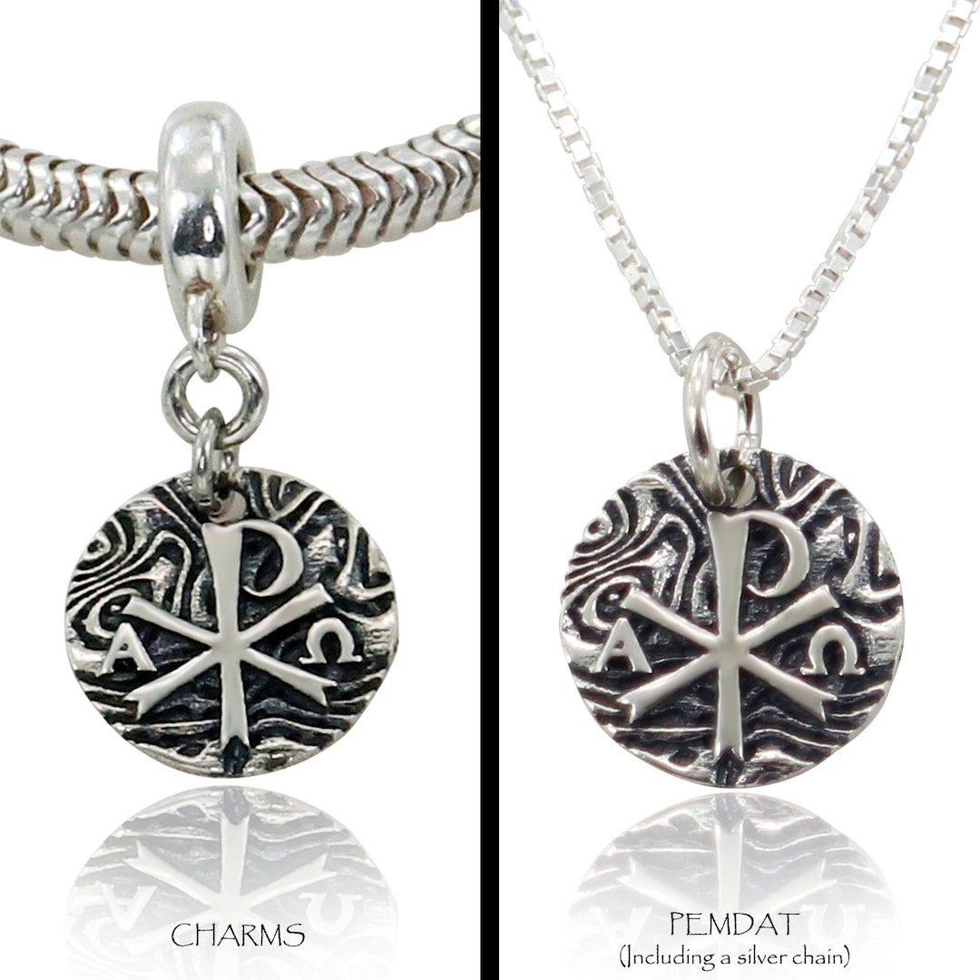 Ancient Faith: Silver Chi Rho - Sterling Silver Charm or Pendant - Free ...