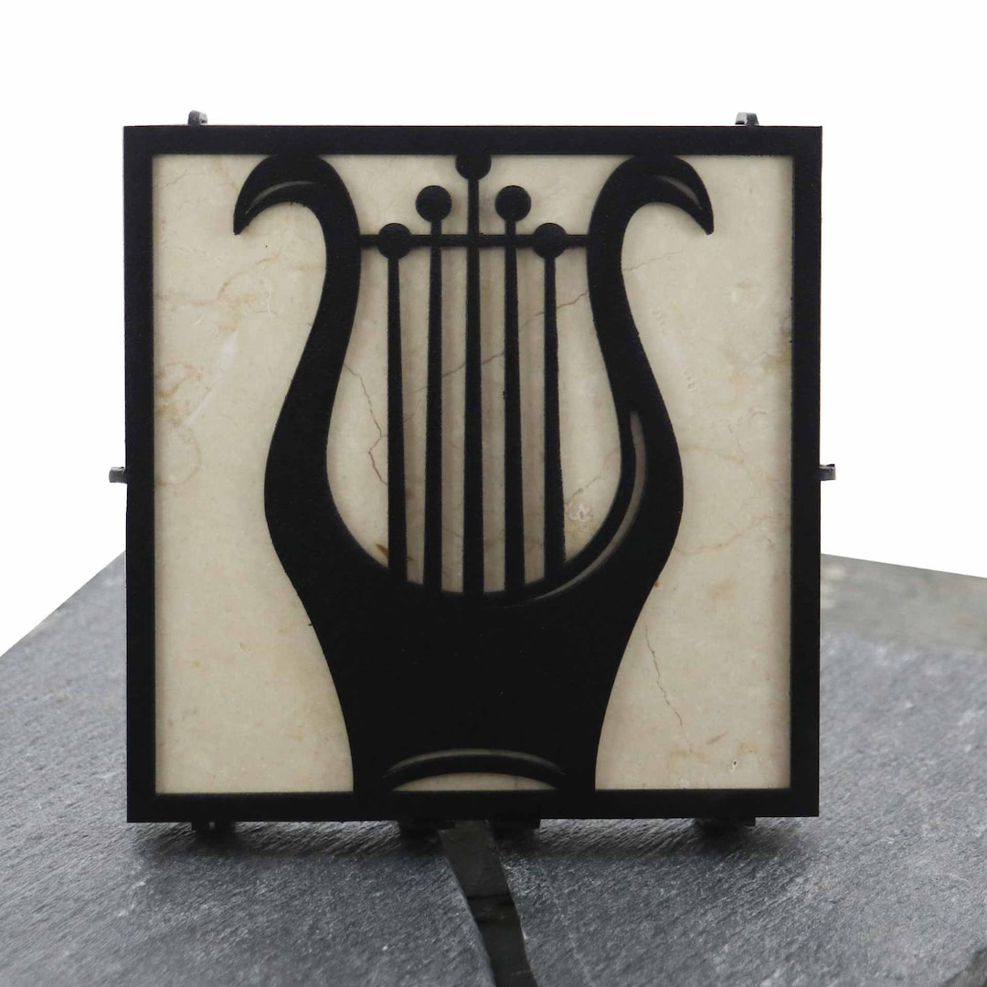 Eternal Chords: Jerusalem Stone Harp Emblem - Etsy
