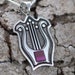 King David Harp Nano Bible Necklaces Jewelry Silver 925 Free - Etsy