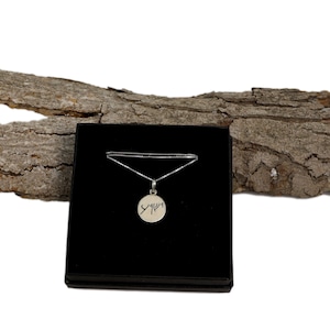 Sacred Script: Jesus Name Aramaic on Jerusalem Stone Silver Necklace ...