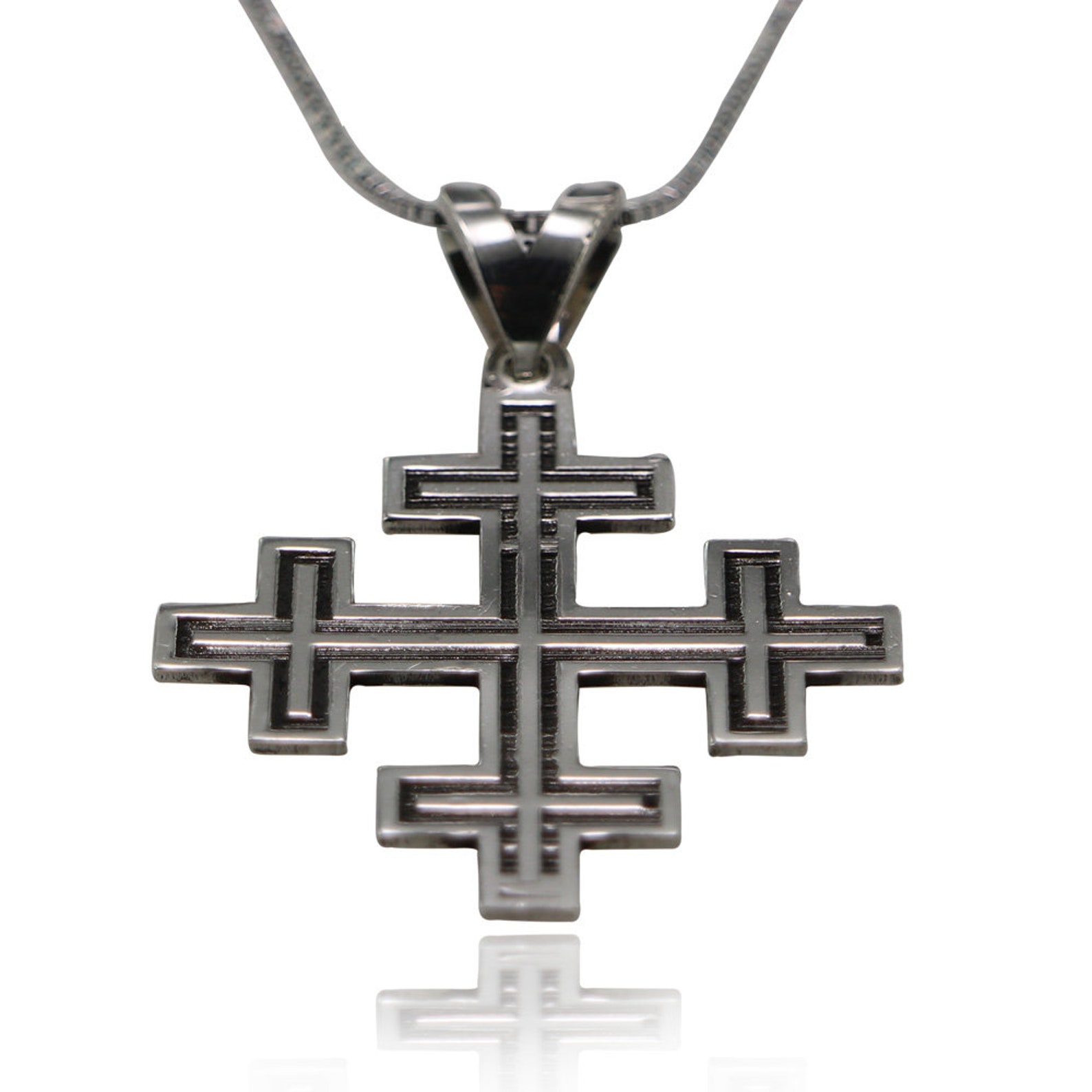 Cross Crosslet Silver 925 Necklace Pendant Free Shipping - Etsy UK