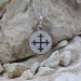 Cross Crosslet on Jerusalem Stone Silver Necklace Pendant - Free ...
