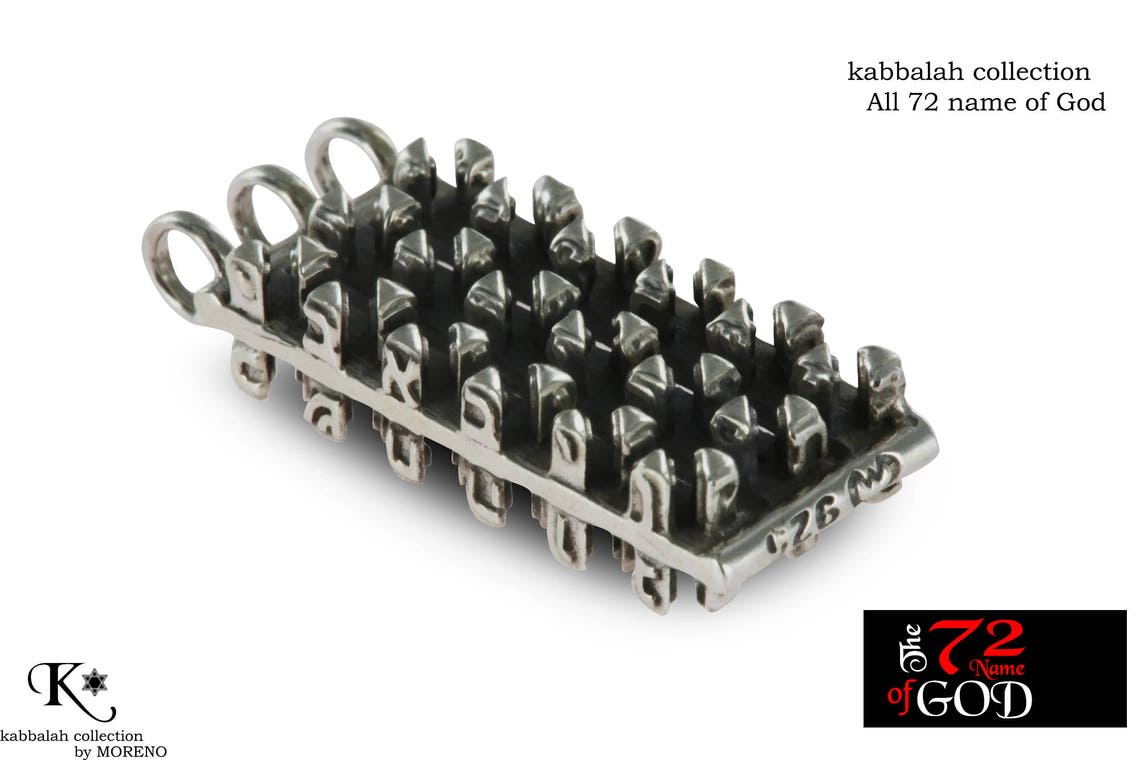 72 Names of God in Hebrew Silver 925 Necklace Pendant - Free Shipping ...