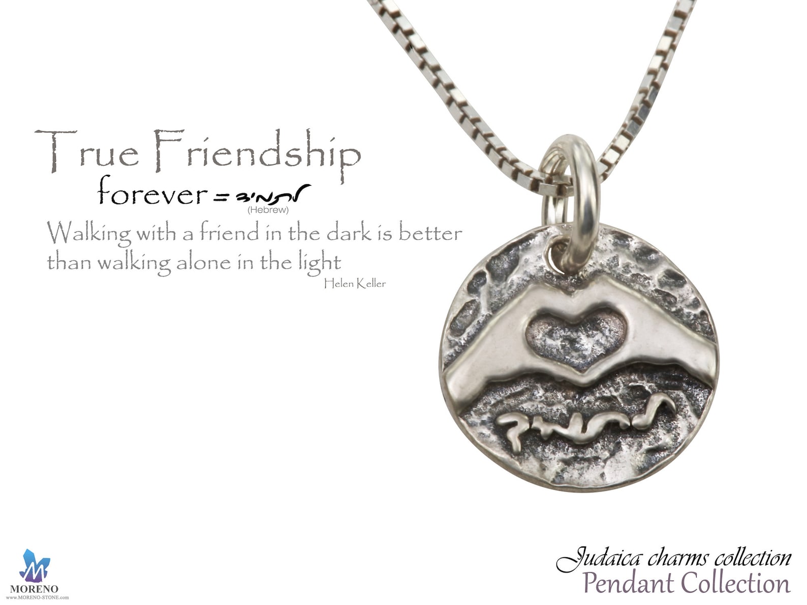 True Friendship Charm in Sterling Silver Charm or Pendant - Etsy
