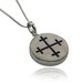 Cross Crosslet on Jerusalem Stone Silver Necklace Pendant - Free ...