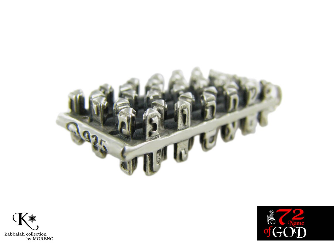 72 Names of God in Hebrew Silver 925 Necklace Pendant - Free Shipping ...