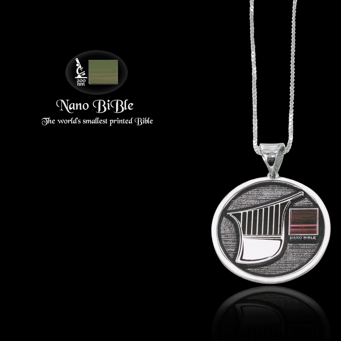 Half-shekel Harp Nano Bible Necklaces Jewelry Silver 925 | Etsy
