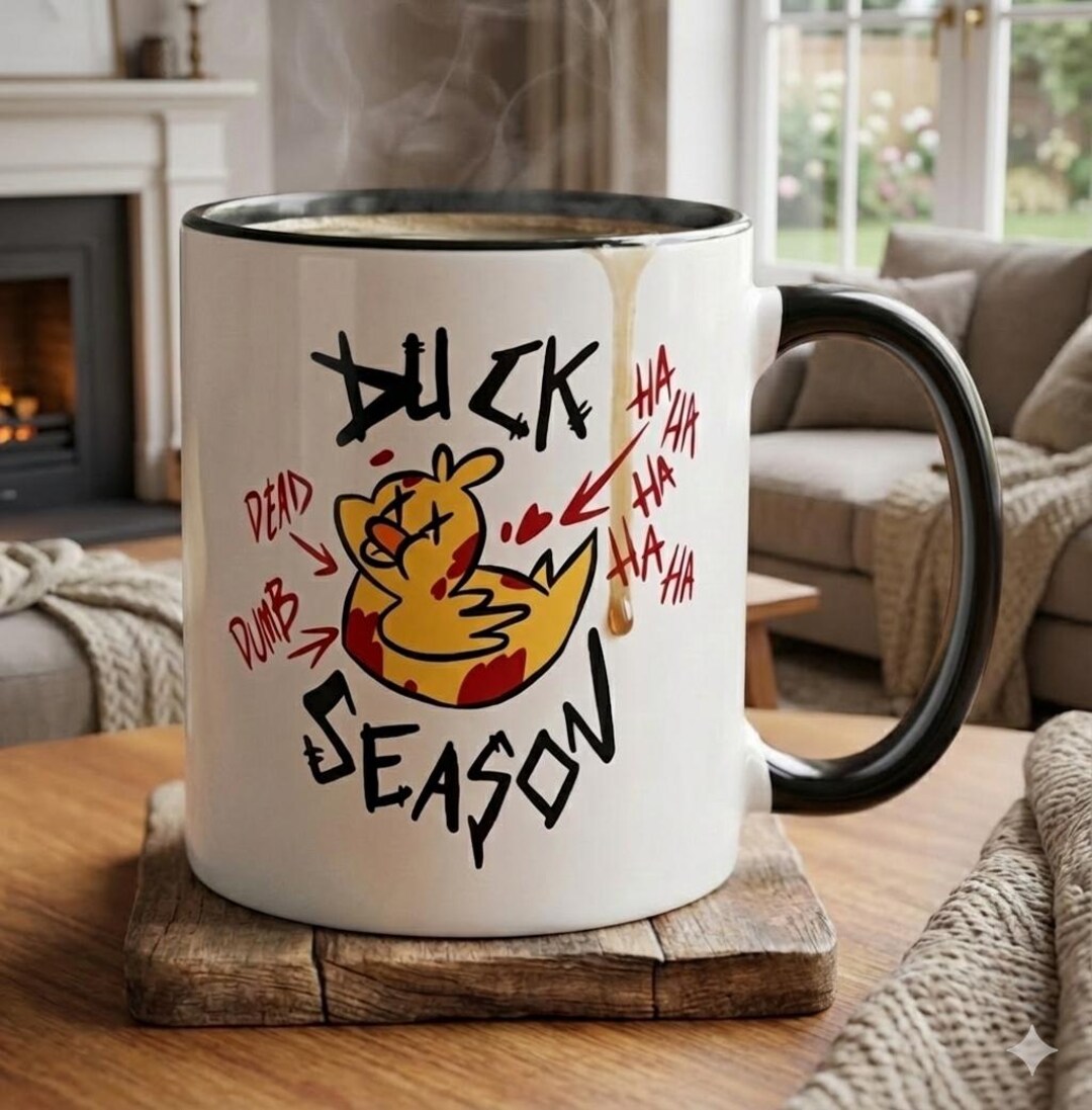 Duck Season Hazbin Hotel Mug, Lucifer Mugs, Colorful Mugs 11oz 15oz - Etsy