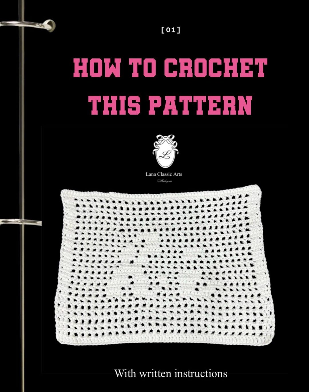 Hi - Filet Crochet Pattern Pdf Guide With Written Instructions - Etsy ...