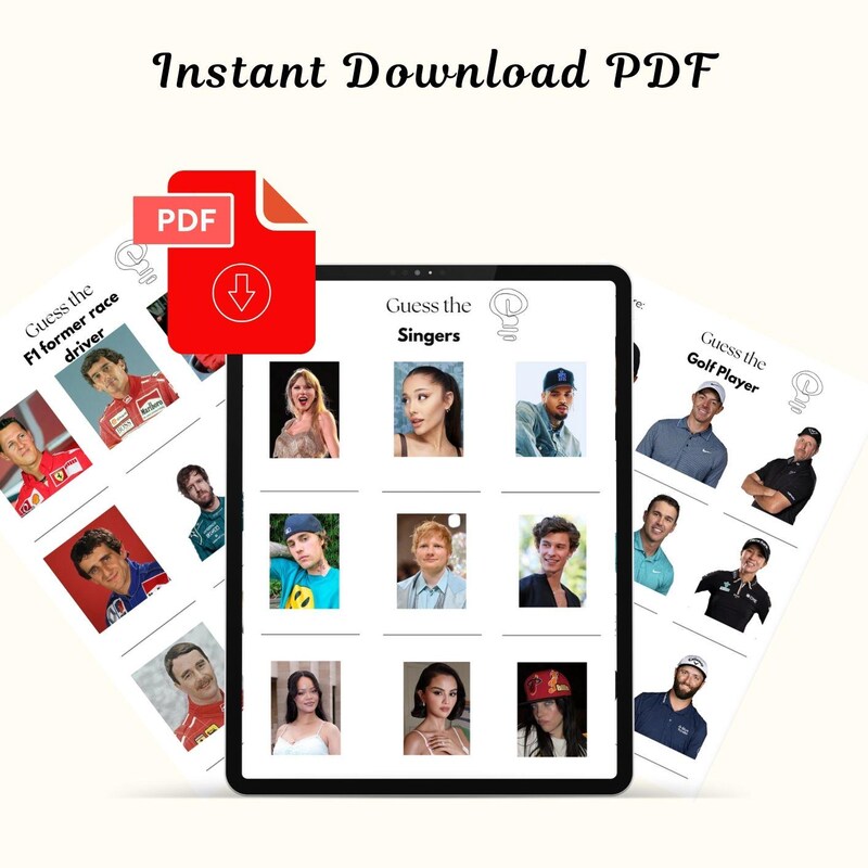 Famous People Photo Game - Etsy