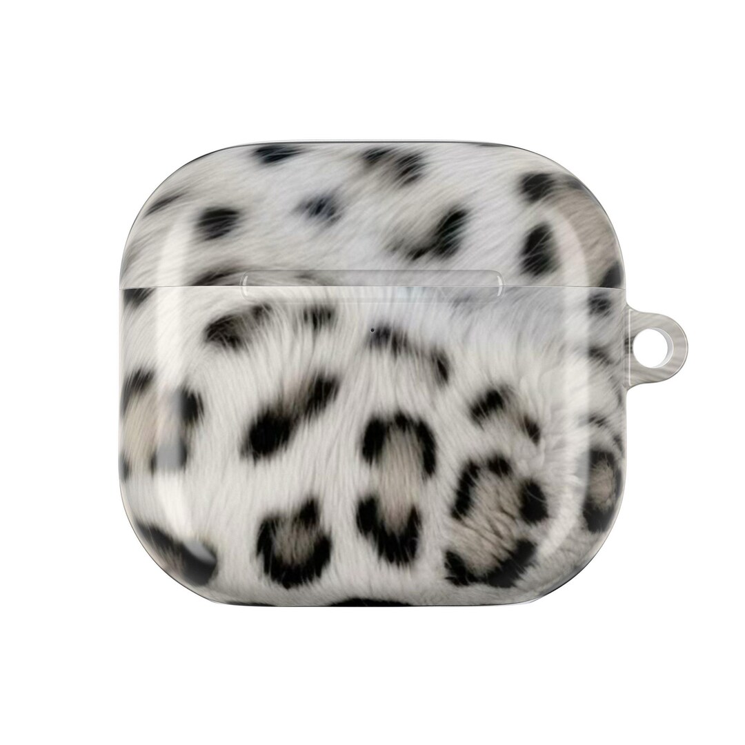 Snow Leopard Print AirPod Case | Animal Print Airpods Cover - Etsy