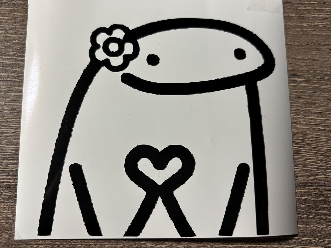 Blushing Happy Stick Figure Vinyl Sticker Decal - Etsy