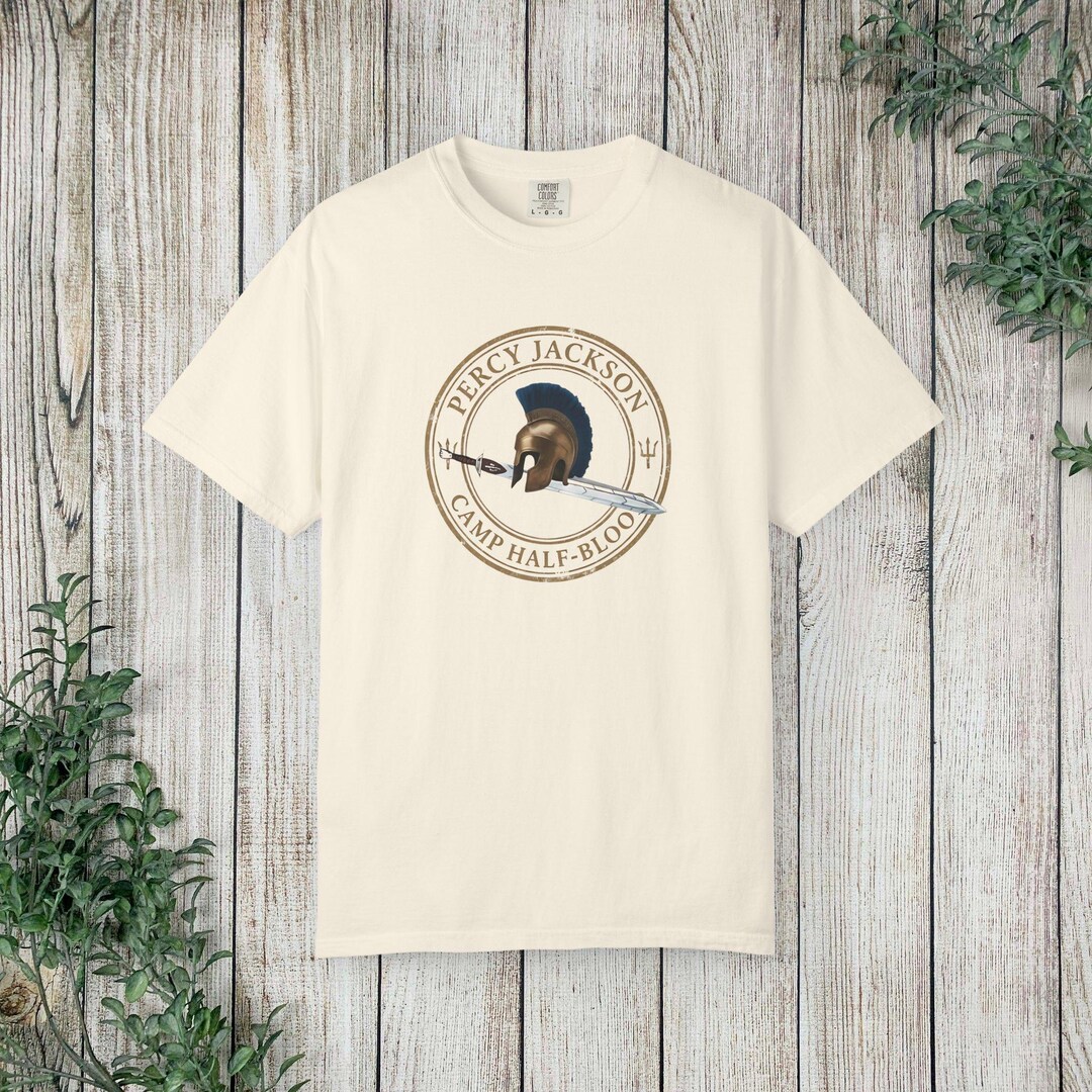 Camp Half-blood Spartan Helmet Emblem T-shirt | Camp Halfblood Shirt ...