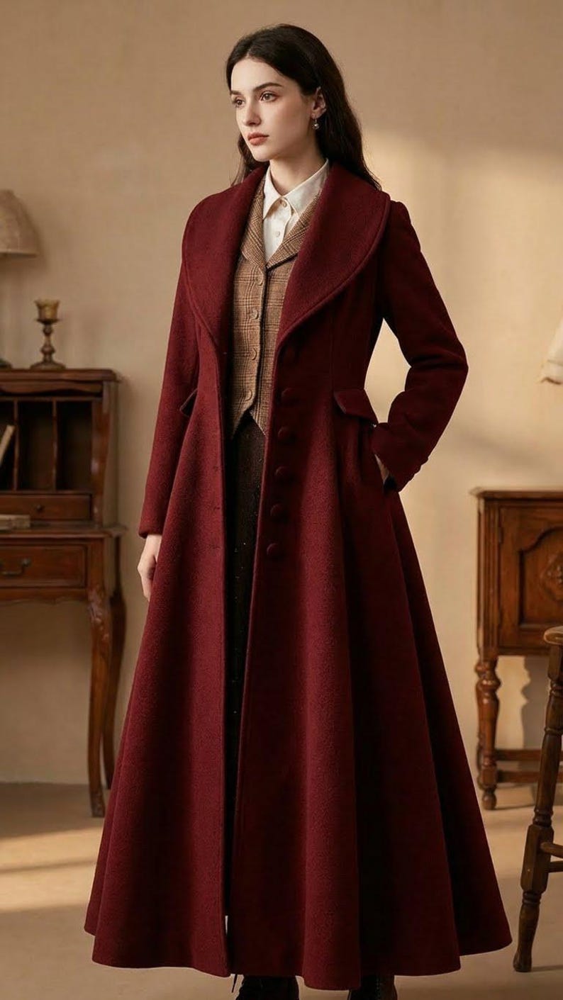 Medieval Fashion Frock Coat | Elegant Steampunk Victorian Costume Coat ...