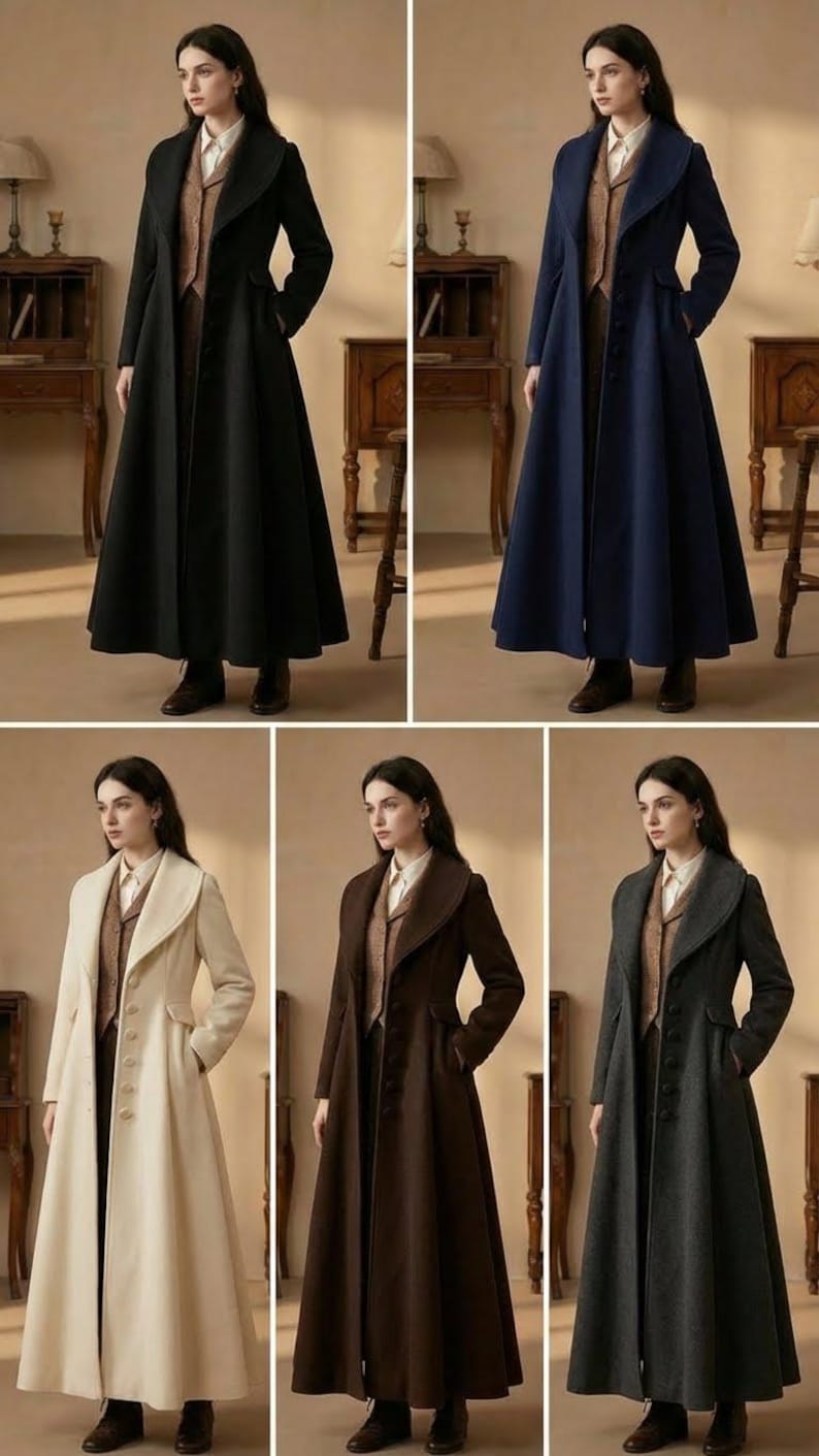 Medieval Fashion Frock Coat | Elegant Steampunk Victorian Costume Coat ...